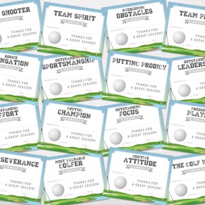 Editable Golf Award Certificates, Award Ceremony Certificates ...