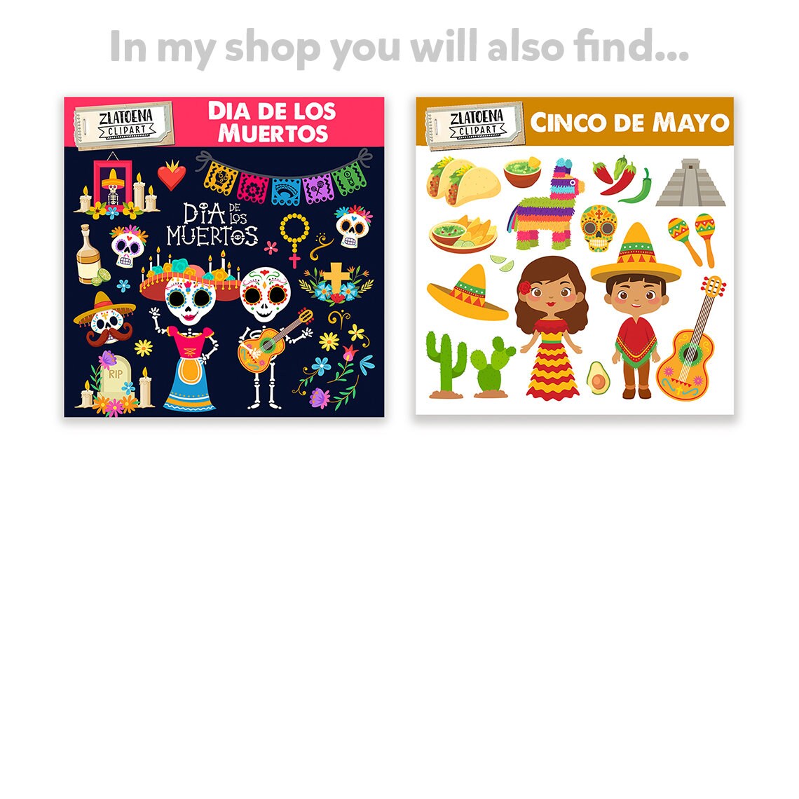 Sugar Skull Clipart Day of the Dead Clip Art Dia De Los - Etsy