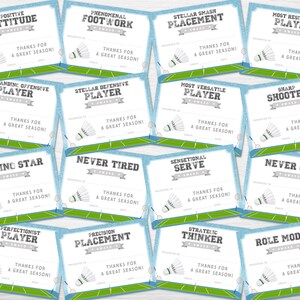 Editable Badminton Award Certificates, Award Ceremony Certificate ...