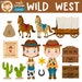 Wild West Digital Clipart Cowboy Clip Art Cowgirl Graphics Sheriff ...