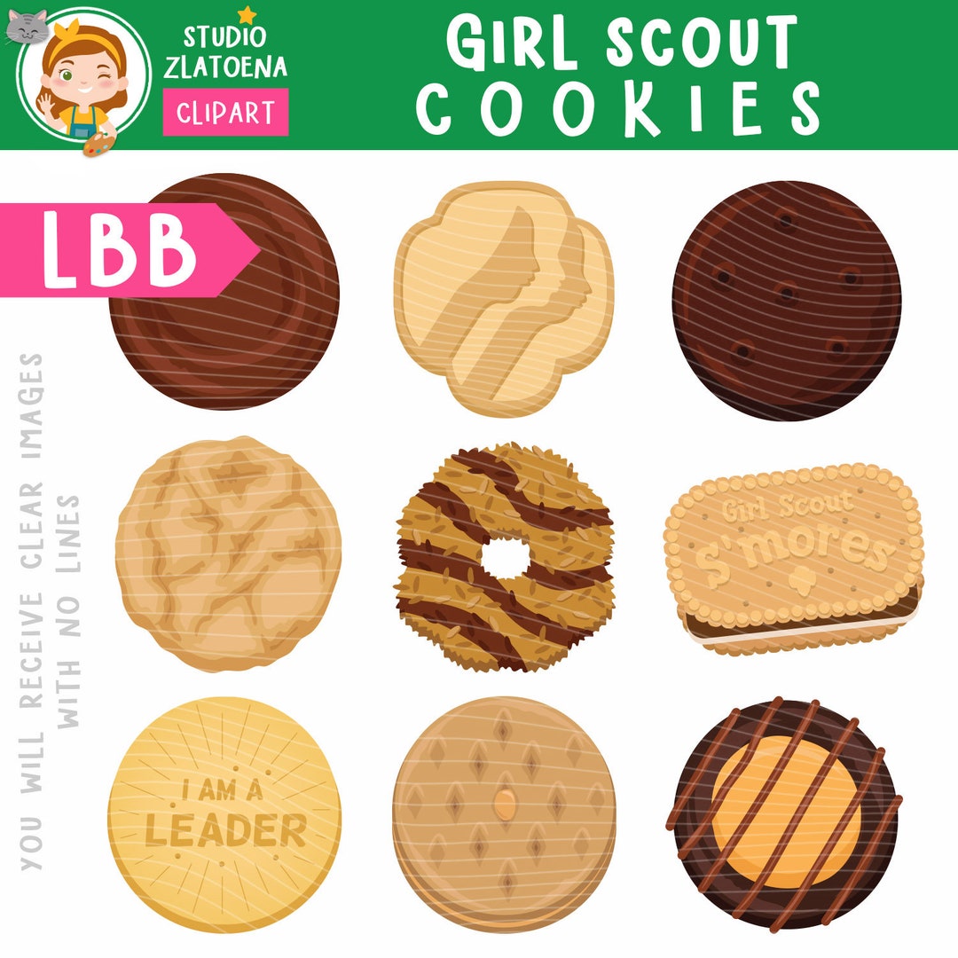 Digital Girl Scout Cookies, LBB Girl Scout Cookie Clipart, Digital ...