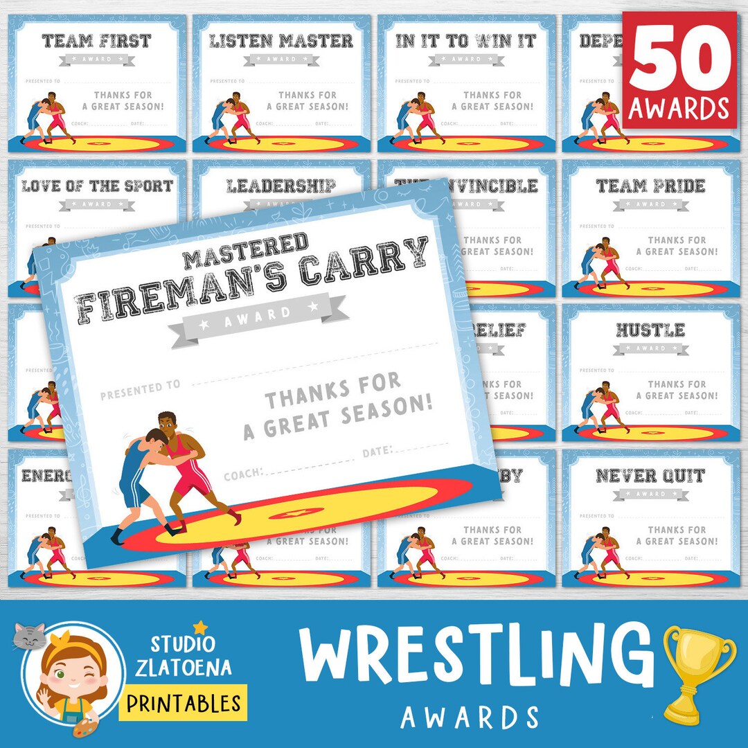 Editable Wrestling Award Certificates, Award Ceremony Certificates, End ...