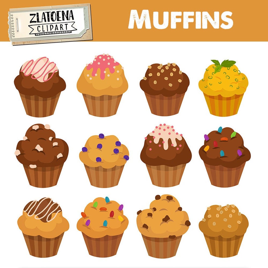 Muffin Clipart Muffins Clipart Cupcake Muffin Digital Bakery Clipart ...