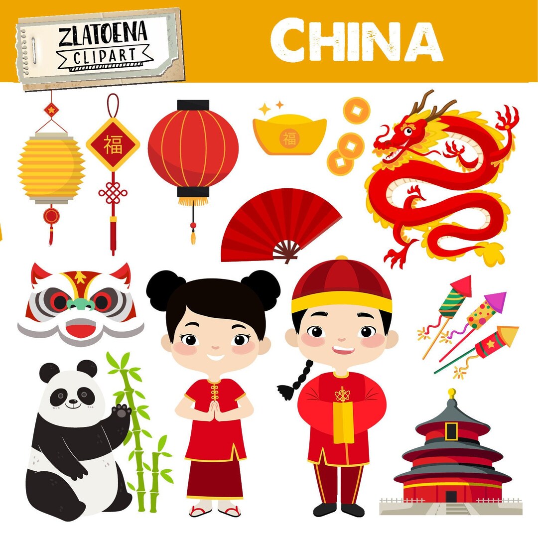 Chinese Clipart Asian Clip Art Chinese Princess Clipart - Etsy