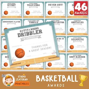Editable Basketball Award Certificates, Award Ceremony Certificates ...