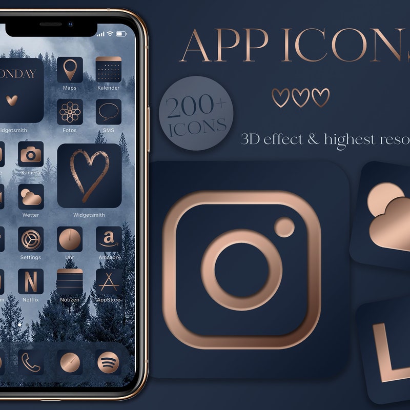 Blue App Icons - Etsy