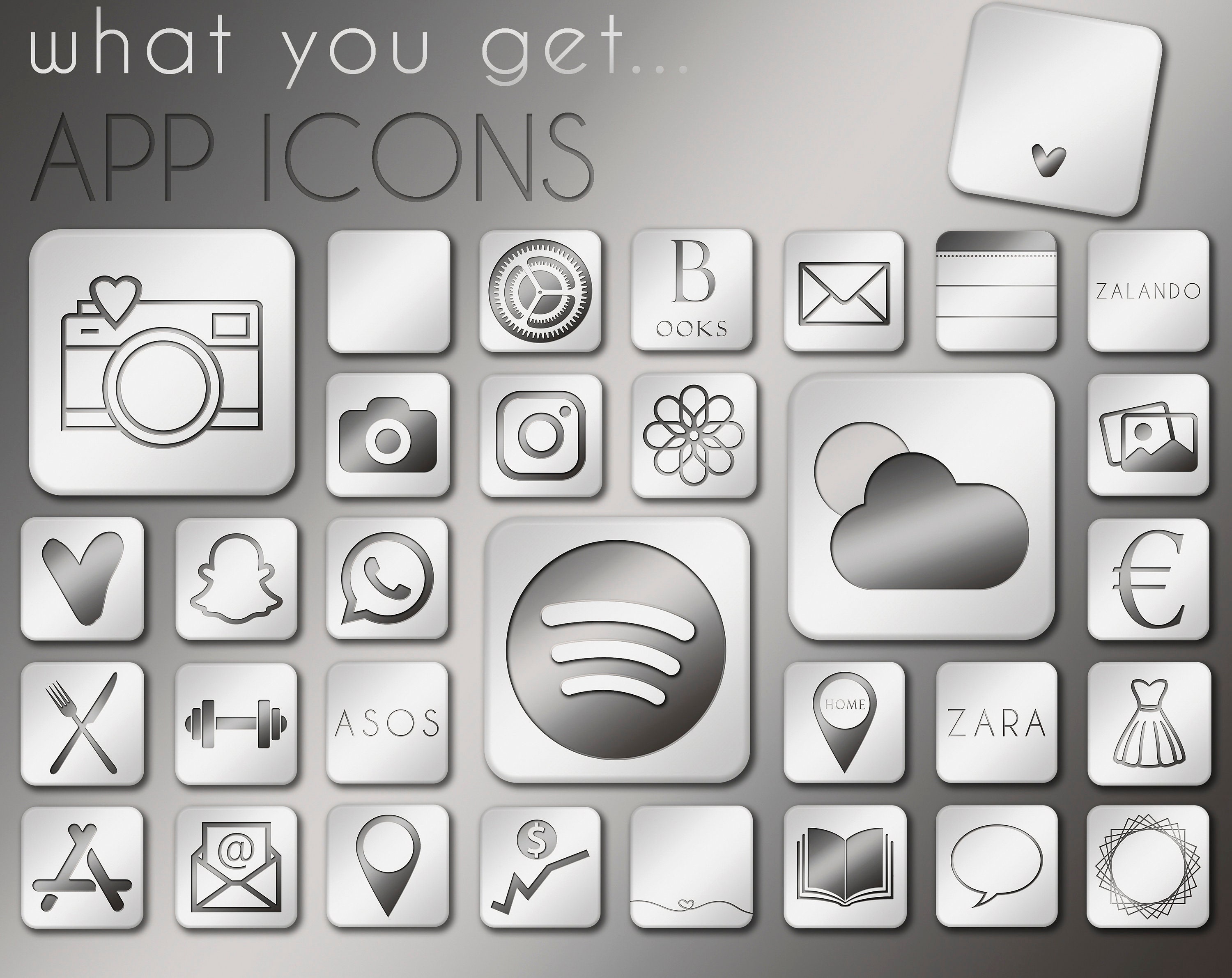 App Icons Silver Surfer White | 150+ Premium iPhone Apple and Samsung ...