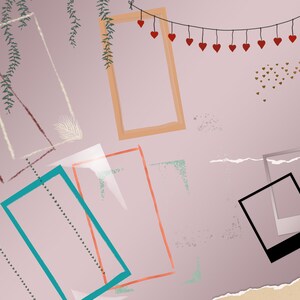 120+ XXL Instagram Frames Sticker | Basic | Bohostyle | Watercolor ...