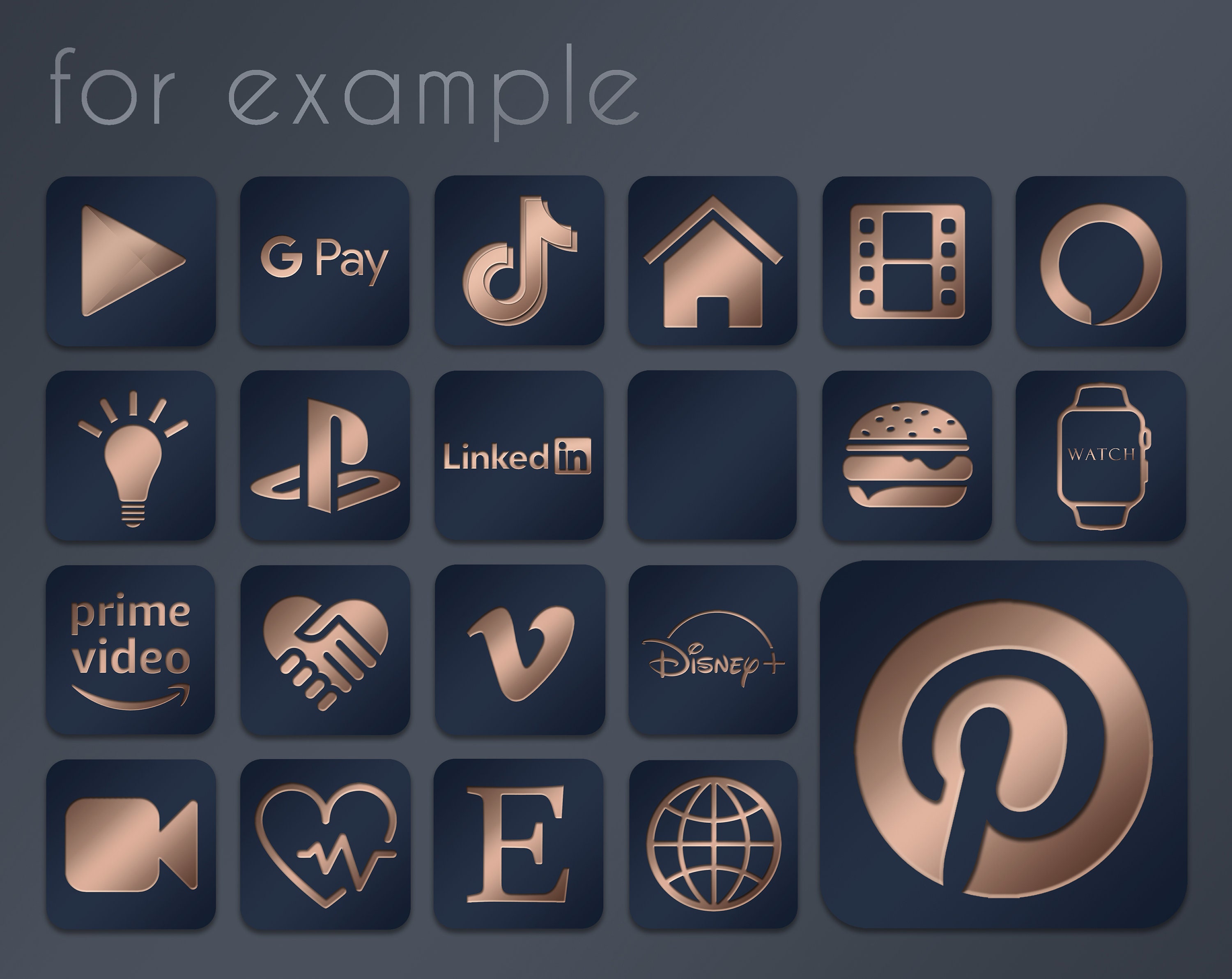 App Icons blue & light gold 200 Premium Iphone Apple and - Etsy.de