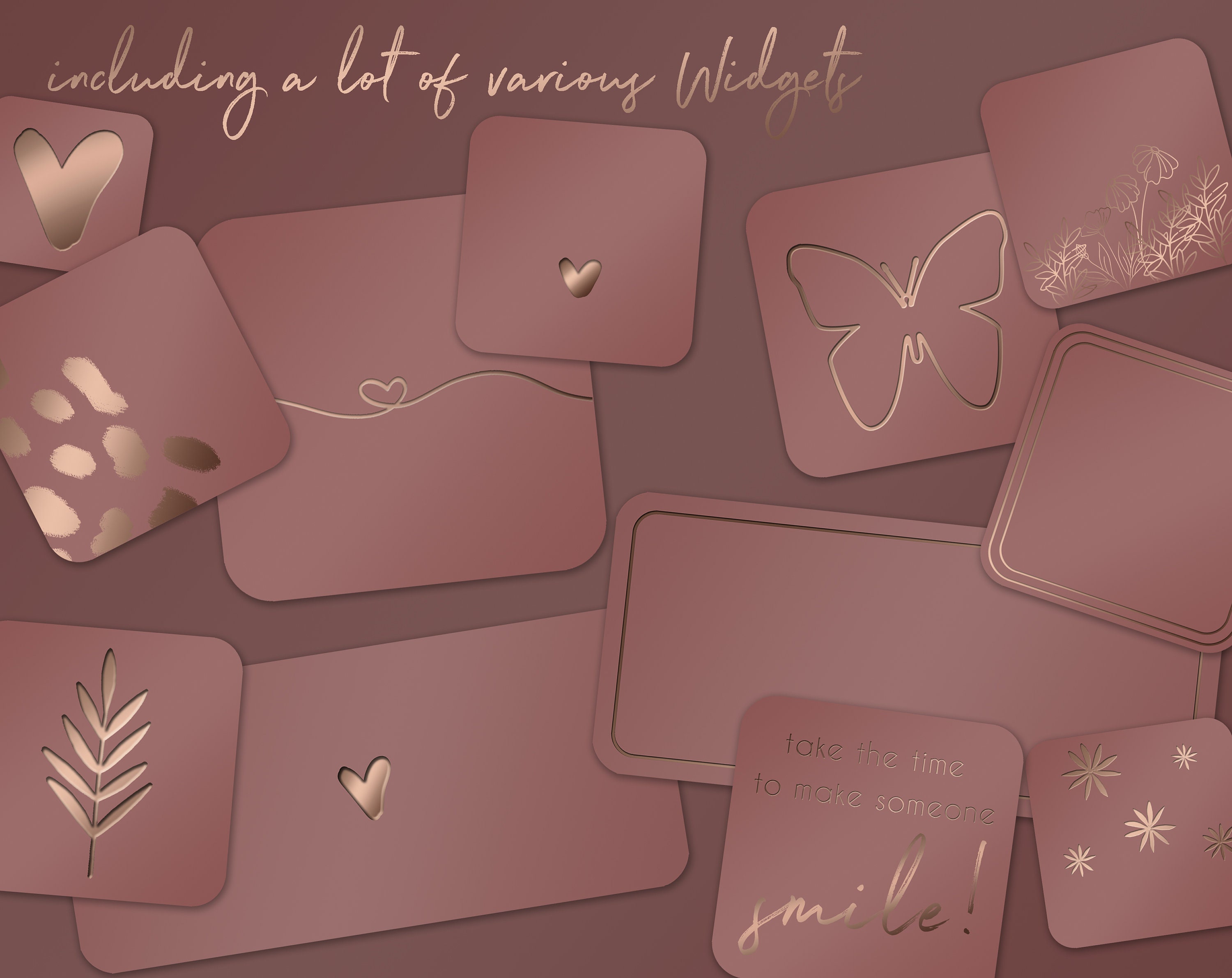 App Icons rose gold & rose 200 Premium Iphone Apple and | Etsy