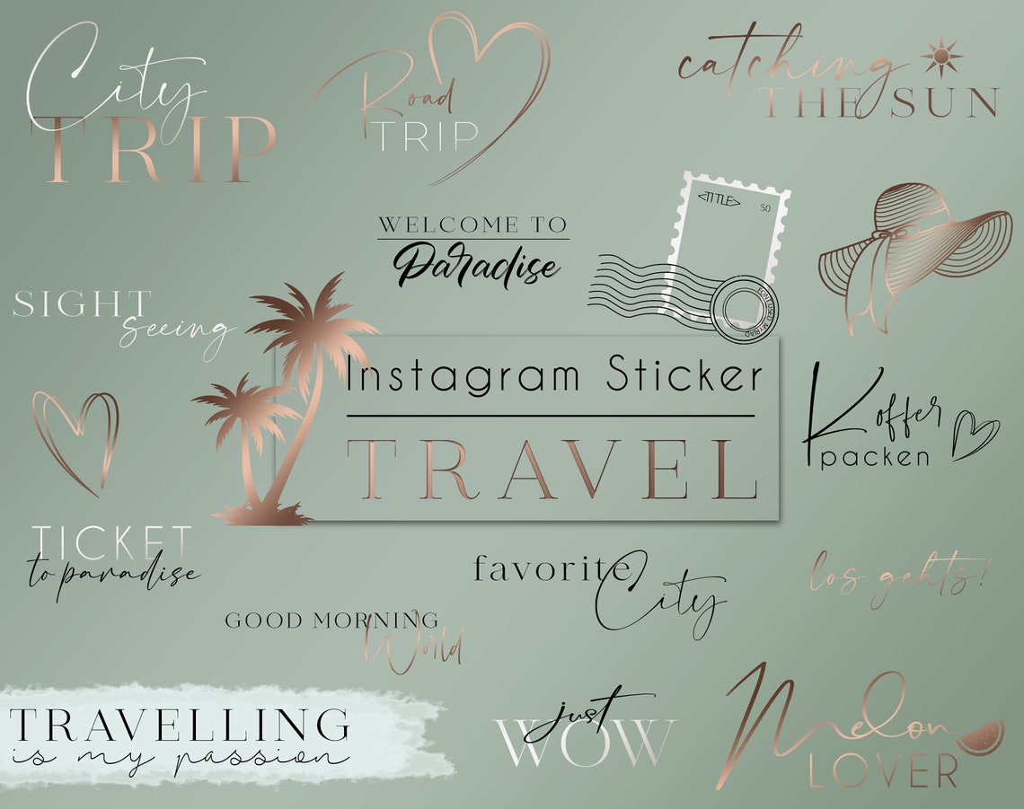 Story sticker Travel Tropical Instagram Story Sticker | Etsy