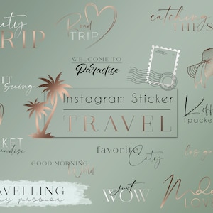 Story Stickers Travel Tropical Instagram Story Stickers TRAVEL Summer ...