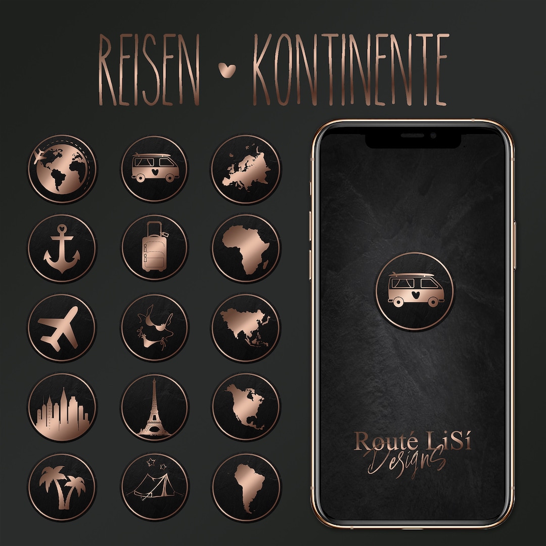140 Instagram Highlight Icons | Instagram Highlight Cover | Rose Gold ...