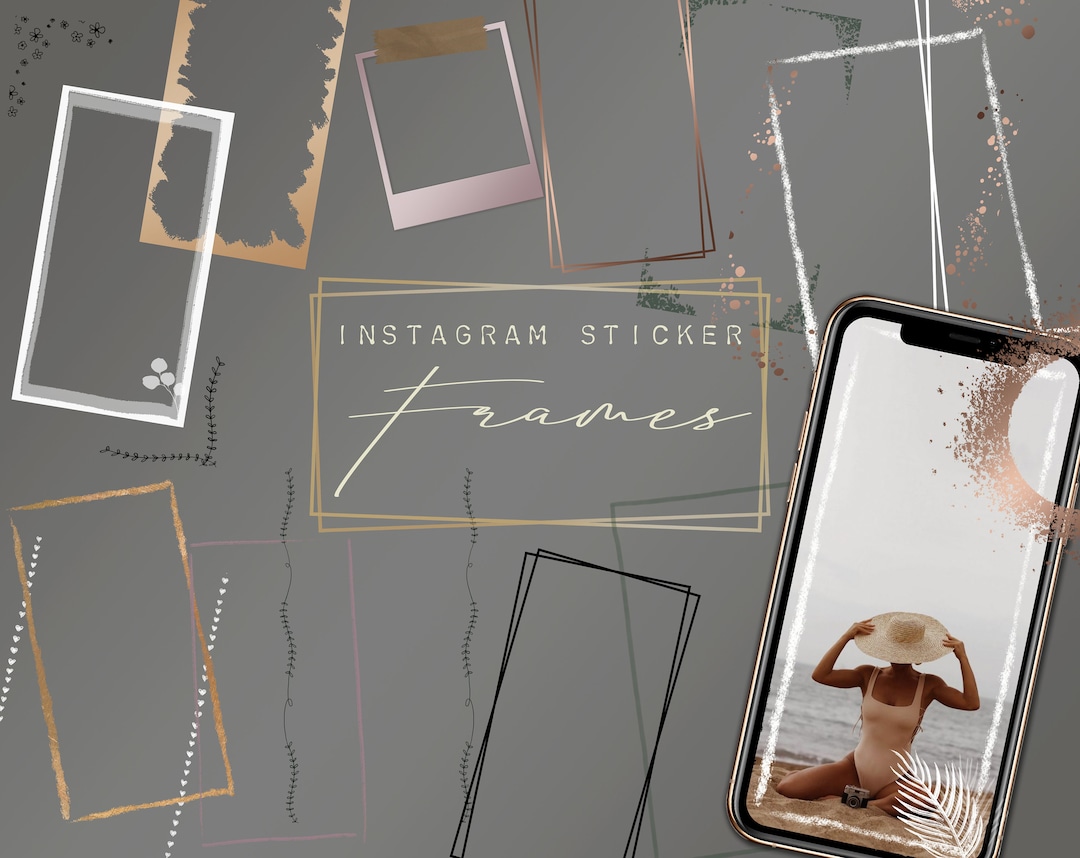 120+ XXL Instagram Frames Sticker | Basic | Bohostyle | Watercolor ...