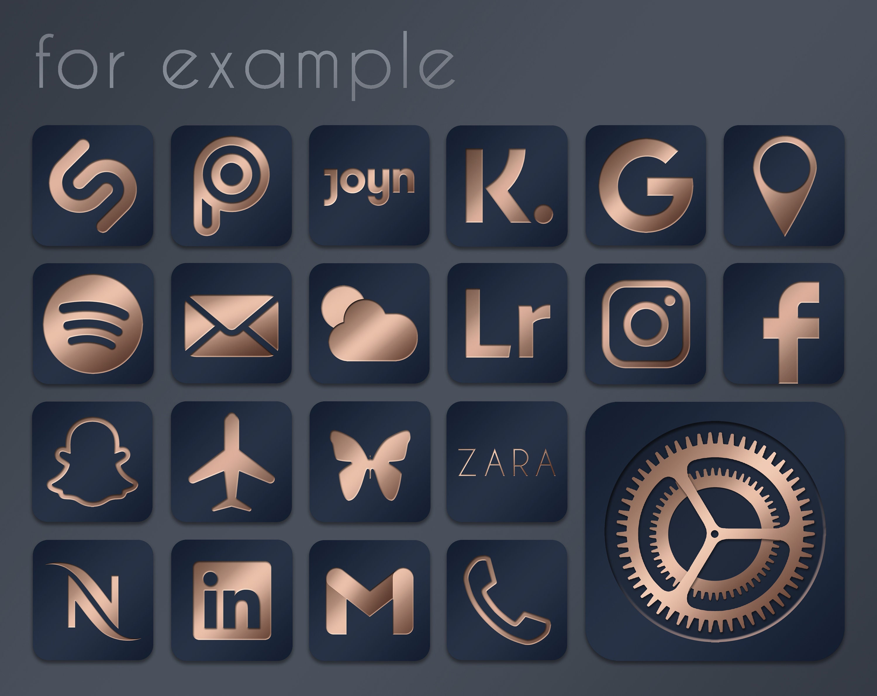 App Icons blue & light gold 200 Premium Iphone Apple and - Etsy.de