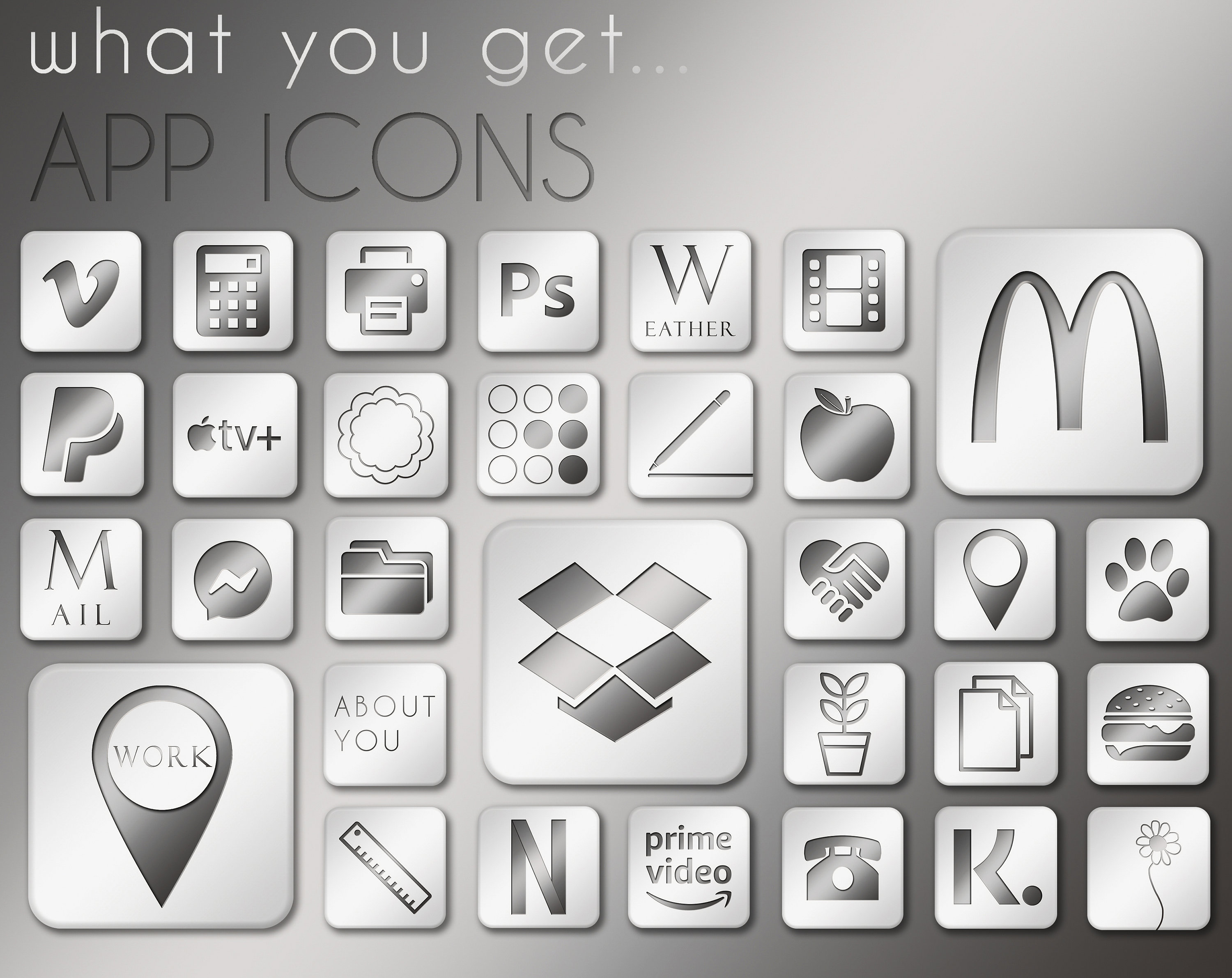 App Icons Silver Surfer White | 150+ Premium iPhone Apple and Samsung ...
