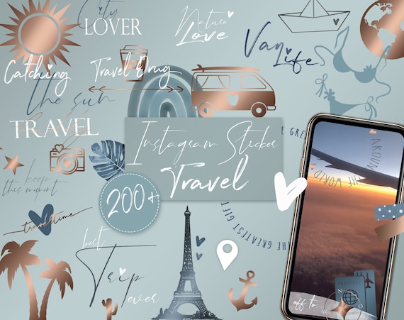 200 Instagram Story Sticker Travel Tropical Instagram - Etsy