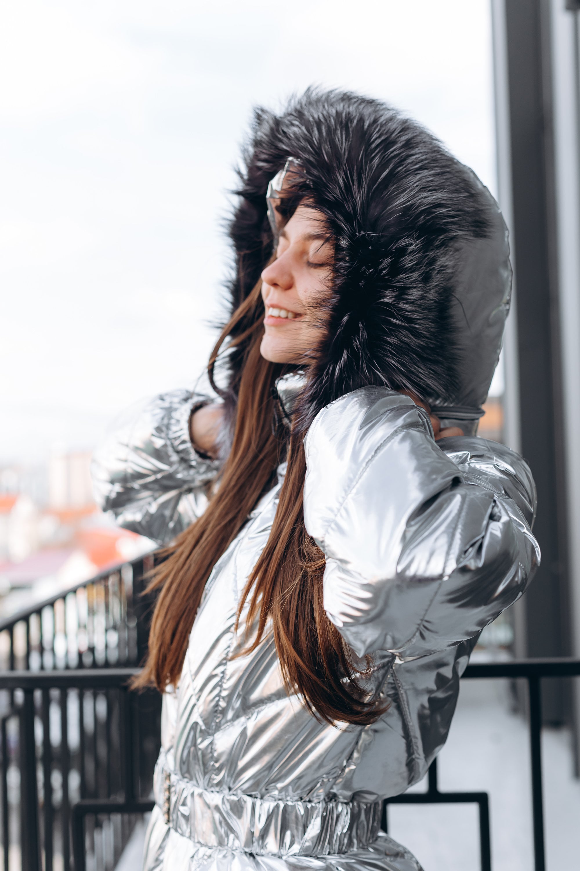 Custom Women's Silver Ski Jumpsuit: Tailored Ski Outfit With Eco-fur ...