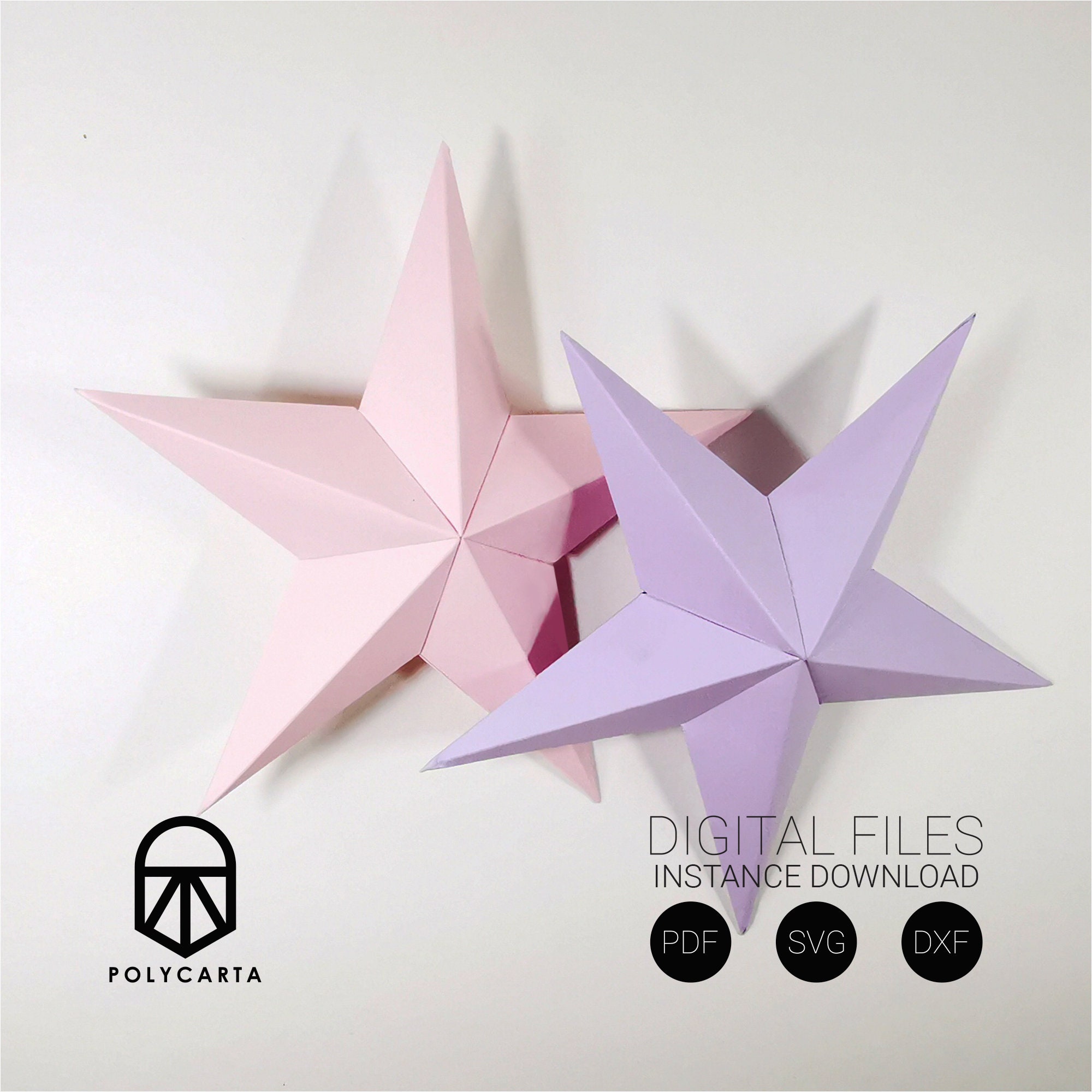 3D Star Papercraft Model ( Instance Download | DIY Printable Pdf ...
