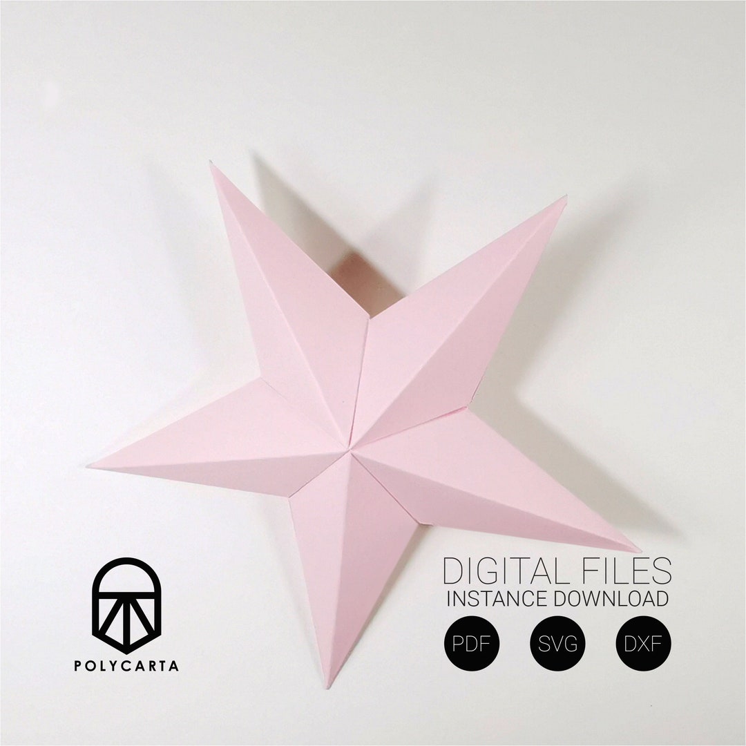 3D Star Papercraft Model ( Instance Download | DIY Printable Pdf ...