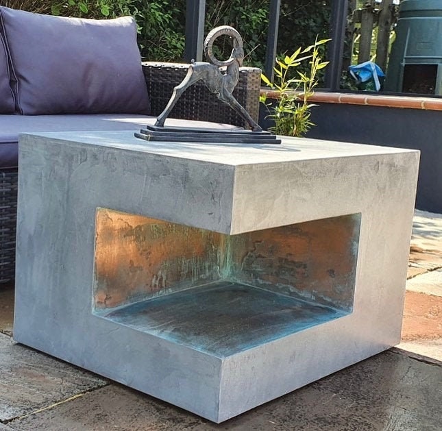 Microcement Verdigris Indoor-outdoor Bespoke Coffee Table - Etsy UK