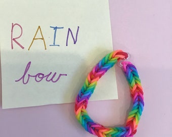 Rainbow Fishtail Friendship Bracelet - Etsy