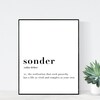 Sonder Definition - Sonder Art Print - Definition Art Print - Digital ...