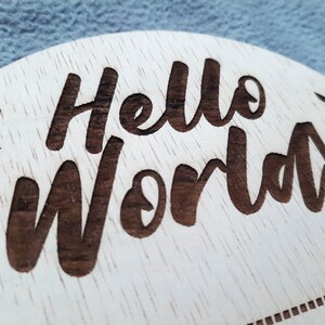 Hello World Birth Announcement Sign - Svg / Pdf / Eps / Dxf Laser Cut ...