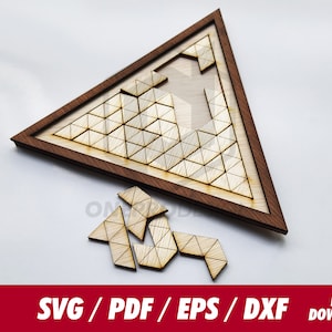 Triangle Puzzle - Svg / Pdf / Eps / Dxf Laser Cut File - Instant ...