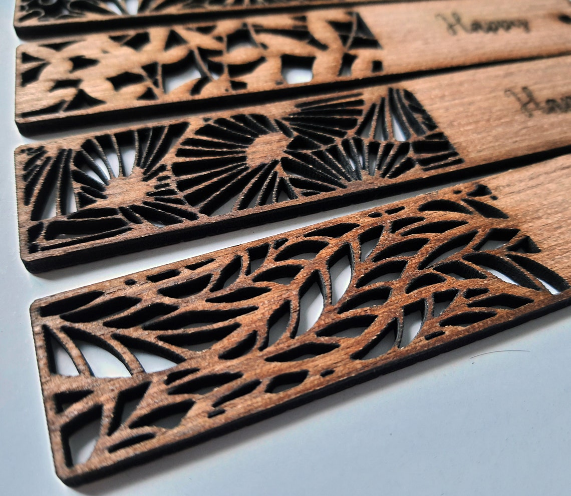 Bookmarks 5 Pattern - Svg / Pdf / Eps / Dxf Laser Cut File / Glowforge ...