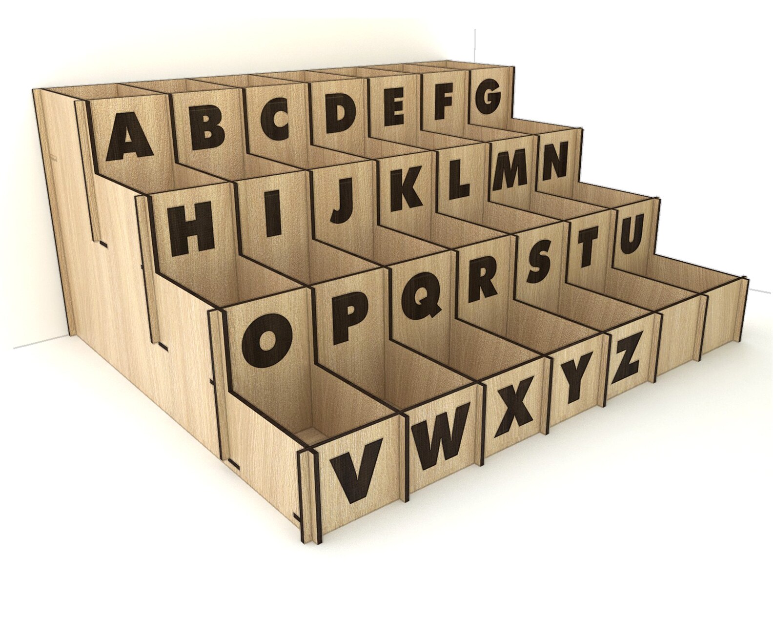 Alphabet A to Z Organize, Education Toys, for 1/8" Wood - Svg / Pdf ...