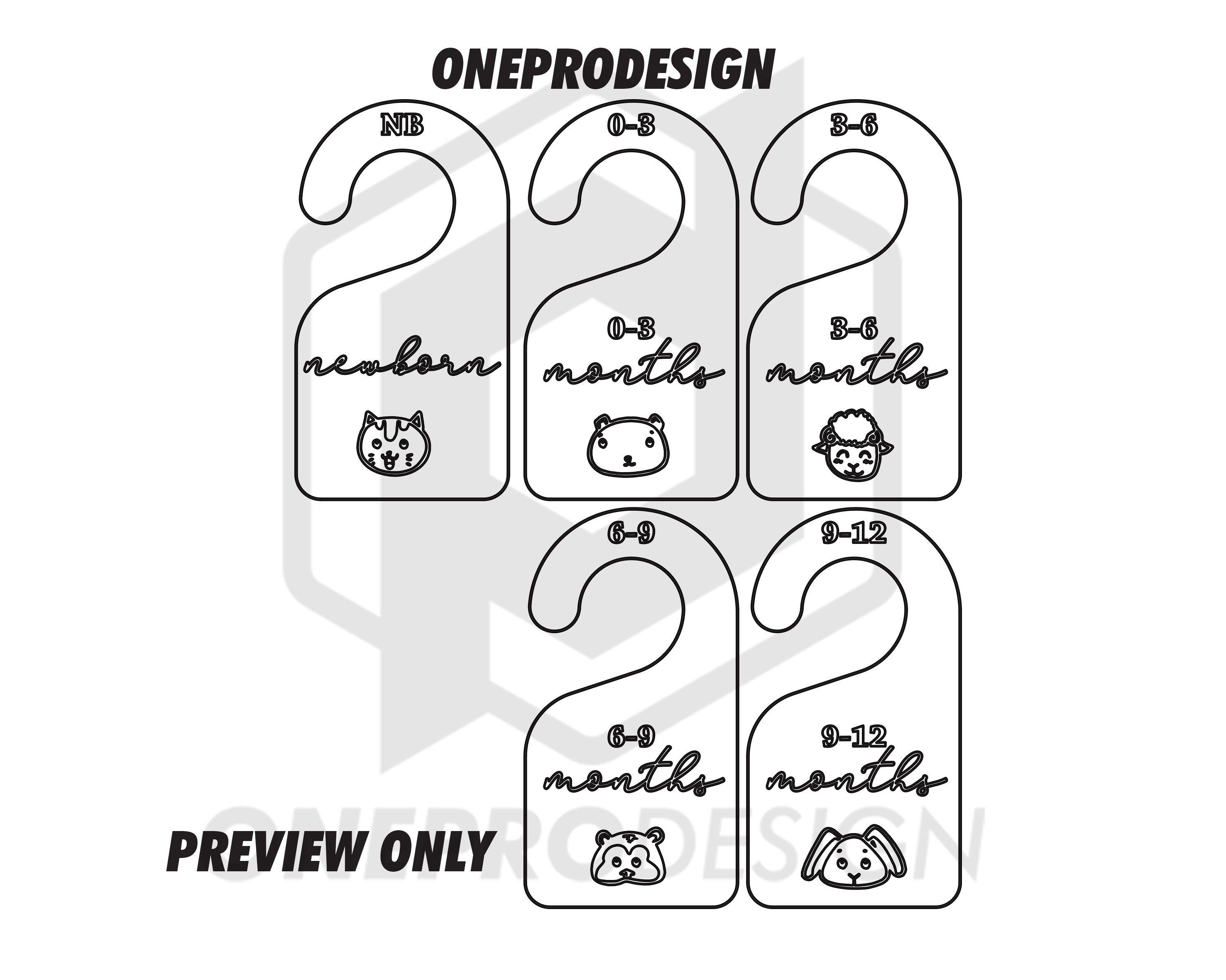 Baby Clothes Divider Hanger 5 Designs Svg / Pdf / Eps / Dxf - Etsy ...