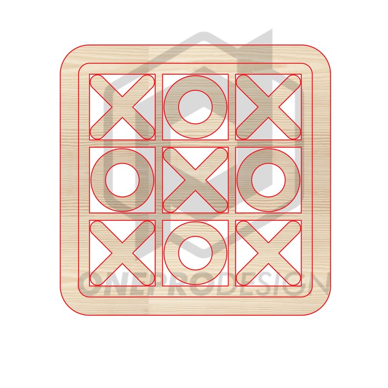 Tic-tac-toe Board Game Svg / Pdf / Eps / Dxf Laser Cut File - Etsy ...