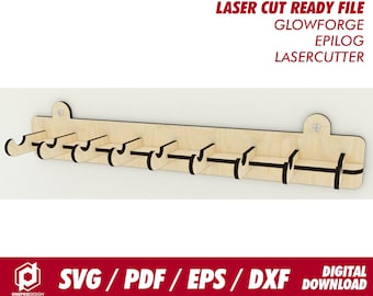 Craft Supplies & Tools svg laser cut file coat hat rack Home & Hobby ...