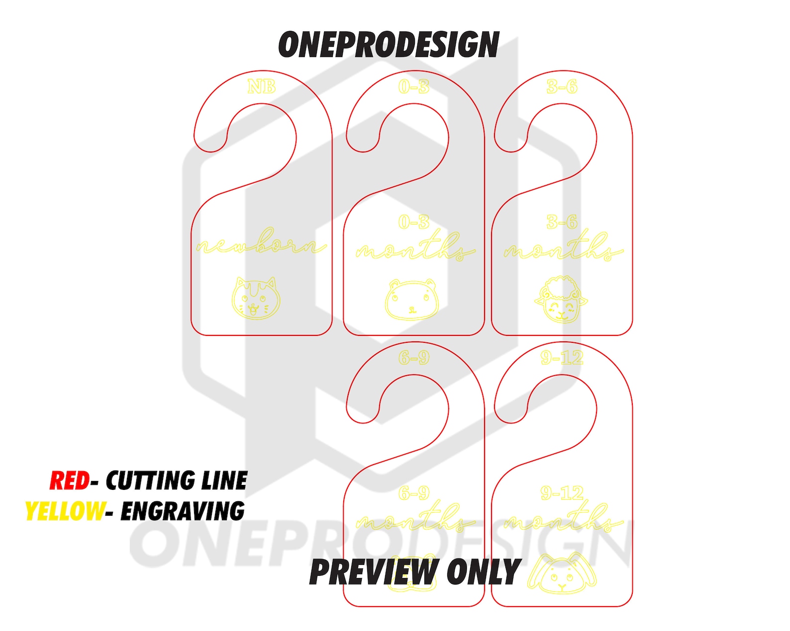 Baby Clothes Divider Hanger 5 Designs Svg / Pdf / Eps / Dxf - Etsy ...