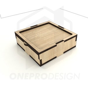 Boxes With Slide Lid, 6 Different Size, 5cm Height, for 1/4" Wood - Svg ...