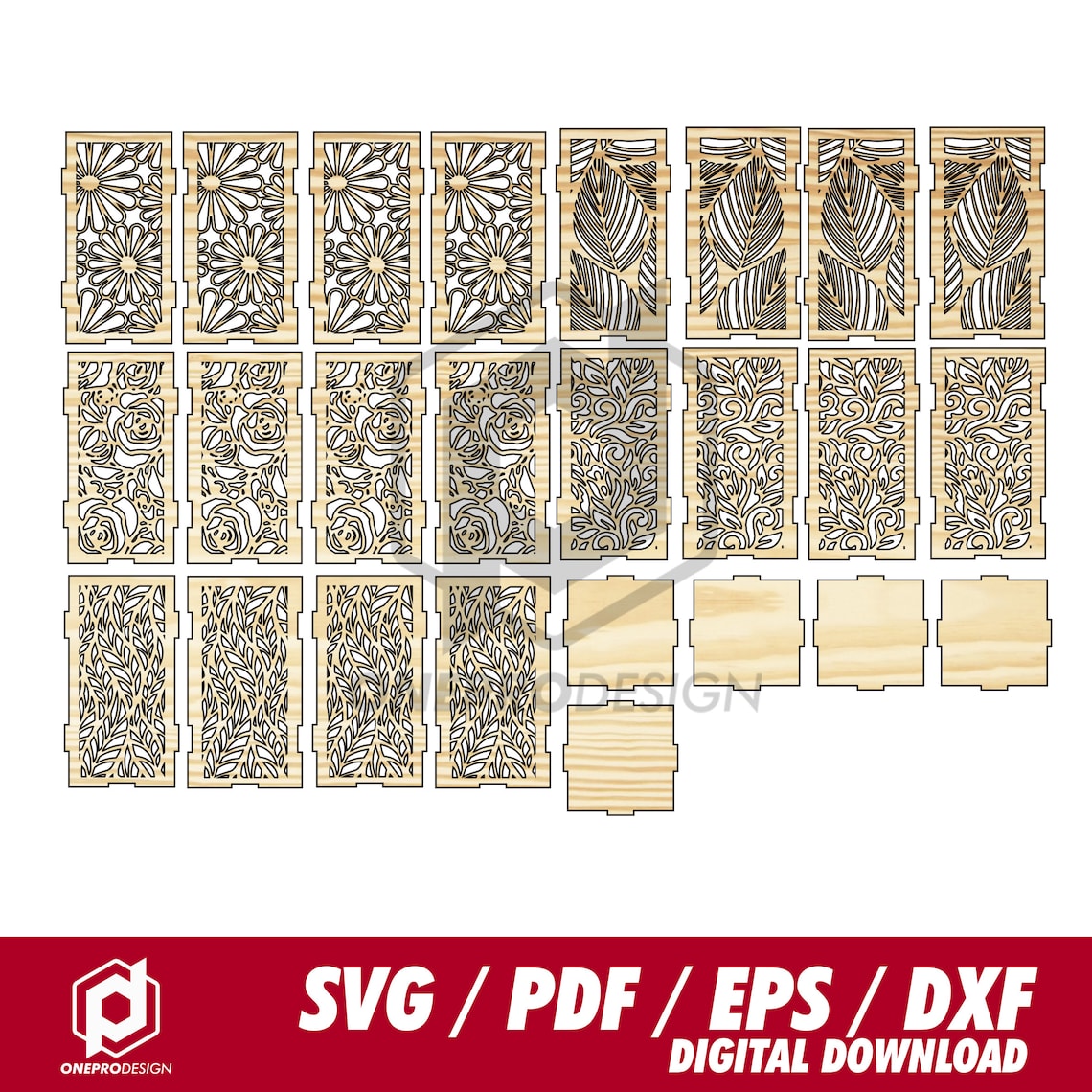 Pencil Holder 5 Designs Svg / Pdf / Eps / Dxf Laser Cut File - Etsy