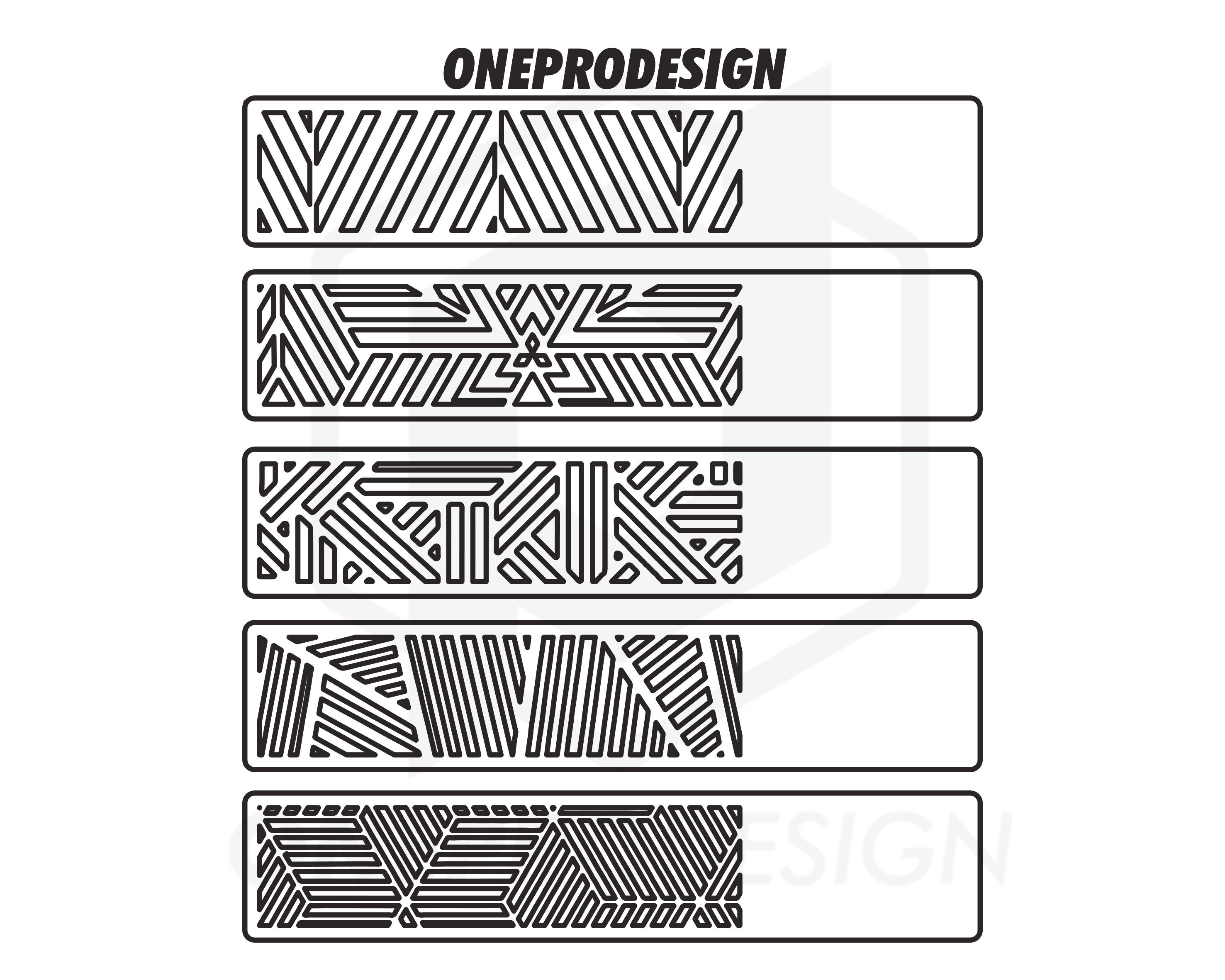 Bookmarks Line Pattern Geometry 5 Designs Svg / Pdf / Eps / - Etsy