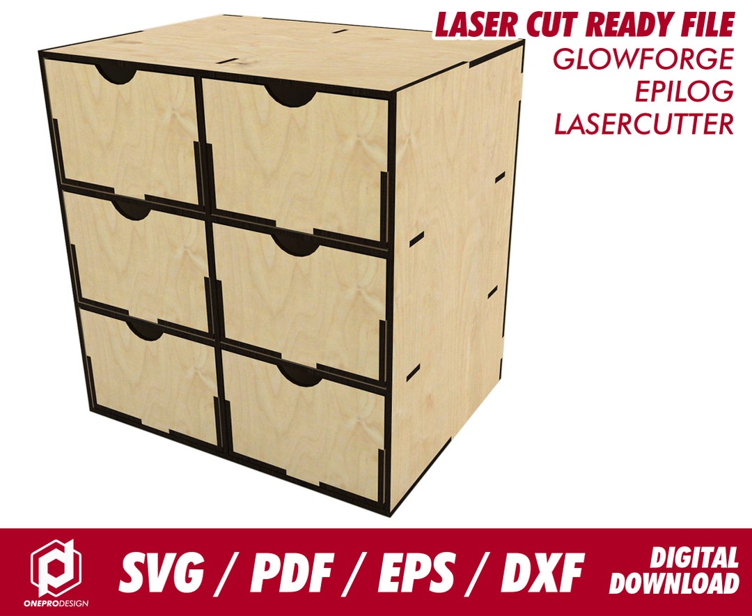 Drawer Organizer Stationery, for 1/8" Wood - Svg / Pdf / Eps / Dxf ...