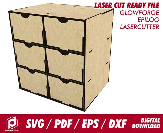 Drawer Organizer Stationery for 1/8 Wood Svg / Pdf / - Etsy