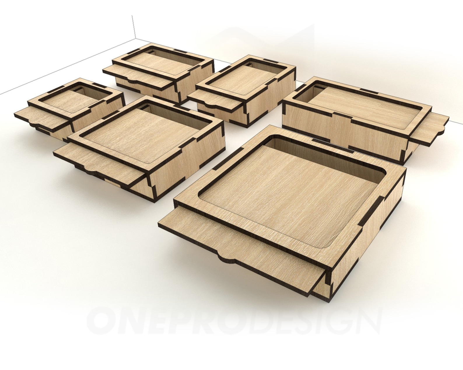 Boxes With Slide Lid 6 Different Size 5cm Height for - Etsy