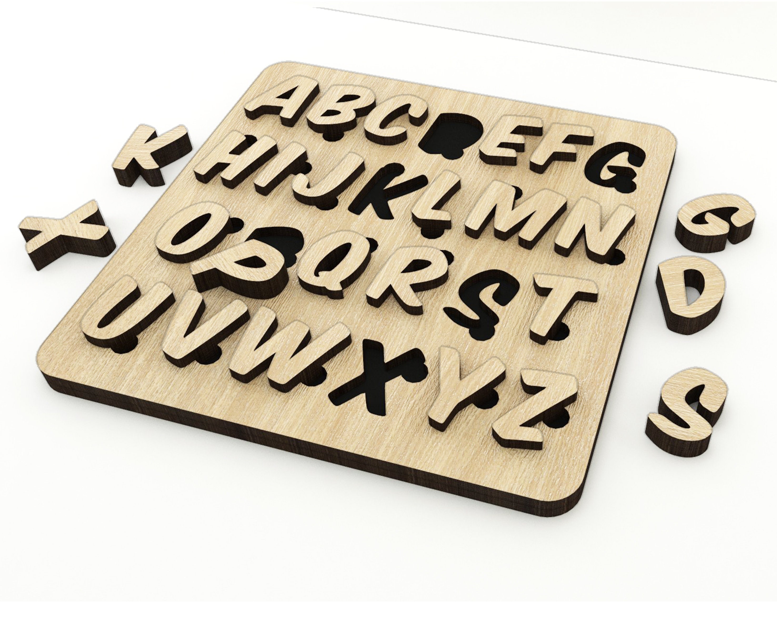 Alphabet Puzzle ABC Puzzle for Kids Children Design 3 Vector - Etsy