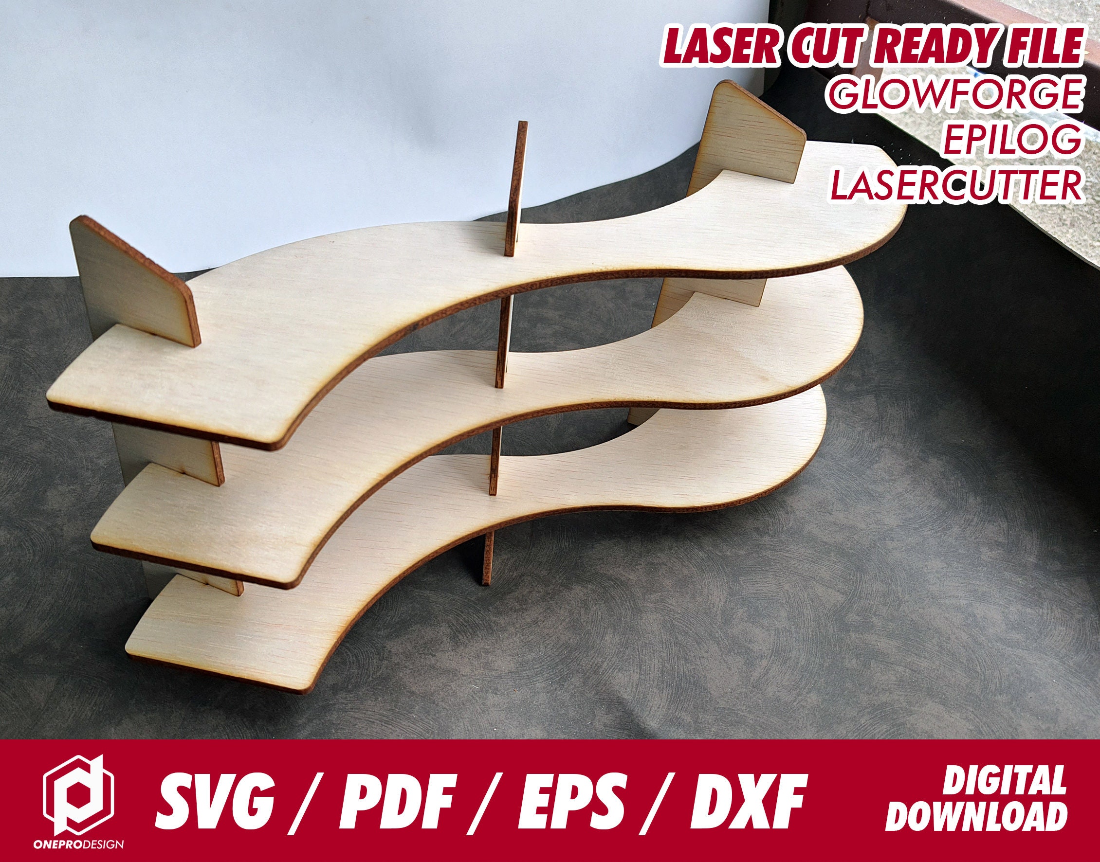 Mini Shelf Wood Svg / Pdf / Eps / Dxf Laser Cut File / | Etsy