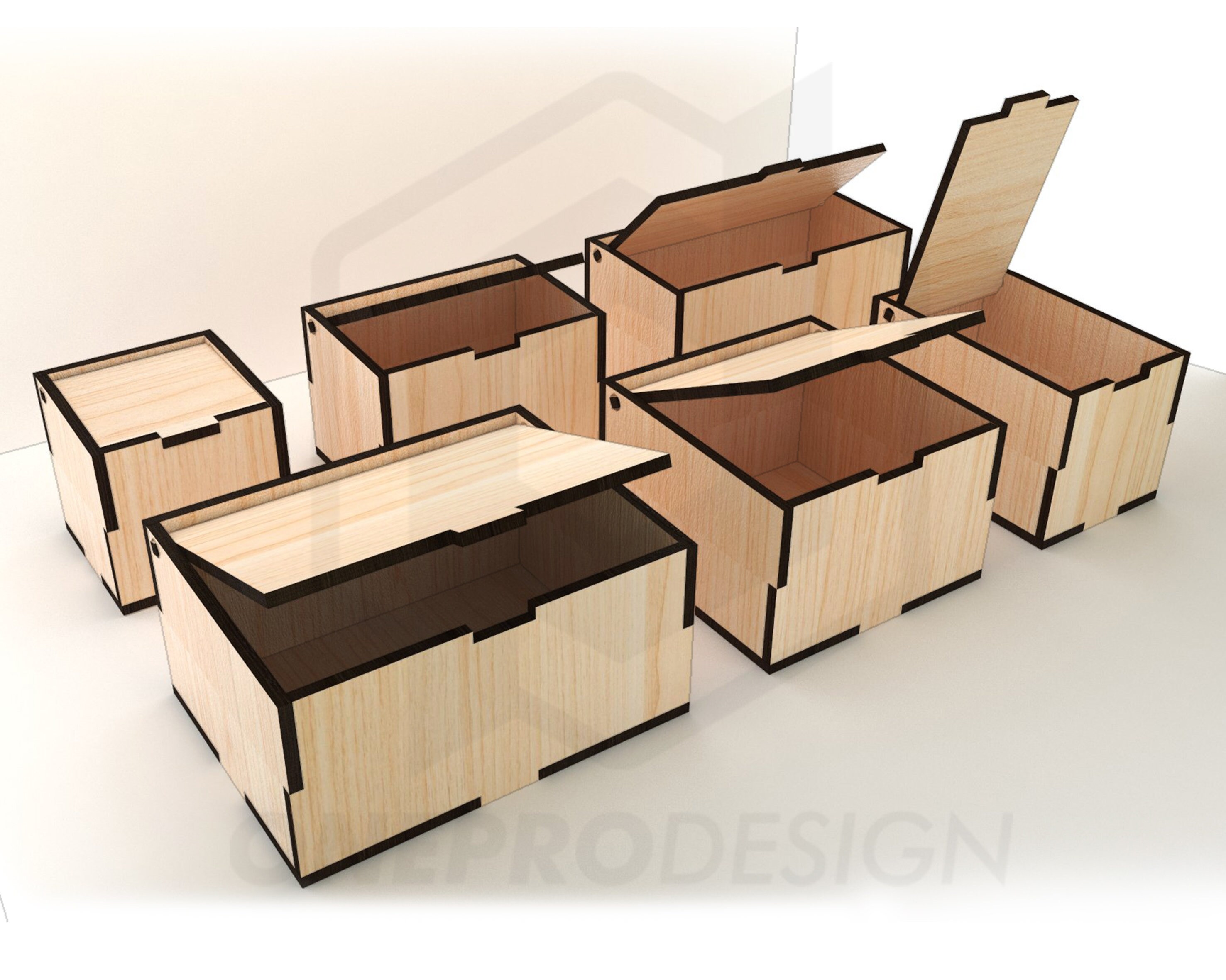 Boxes With Flip Lid 6 Different Size 10cm Height for - Etsy