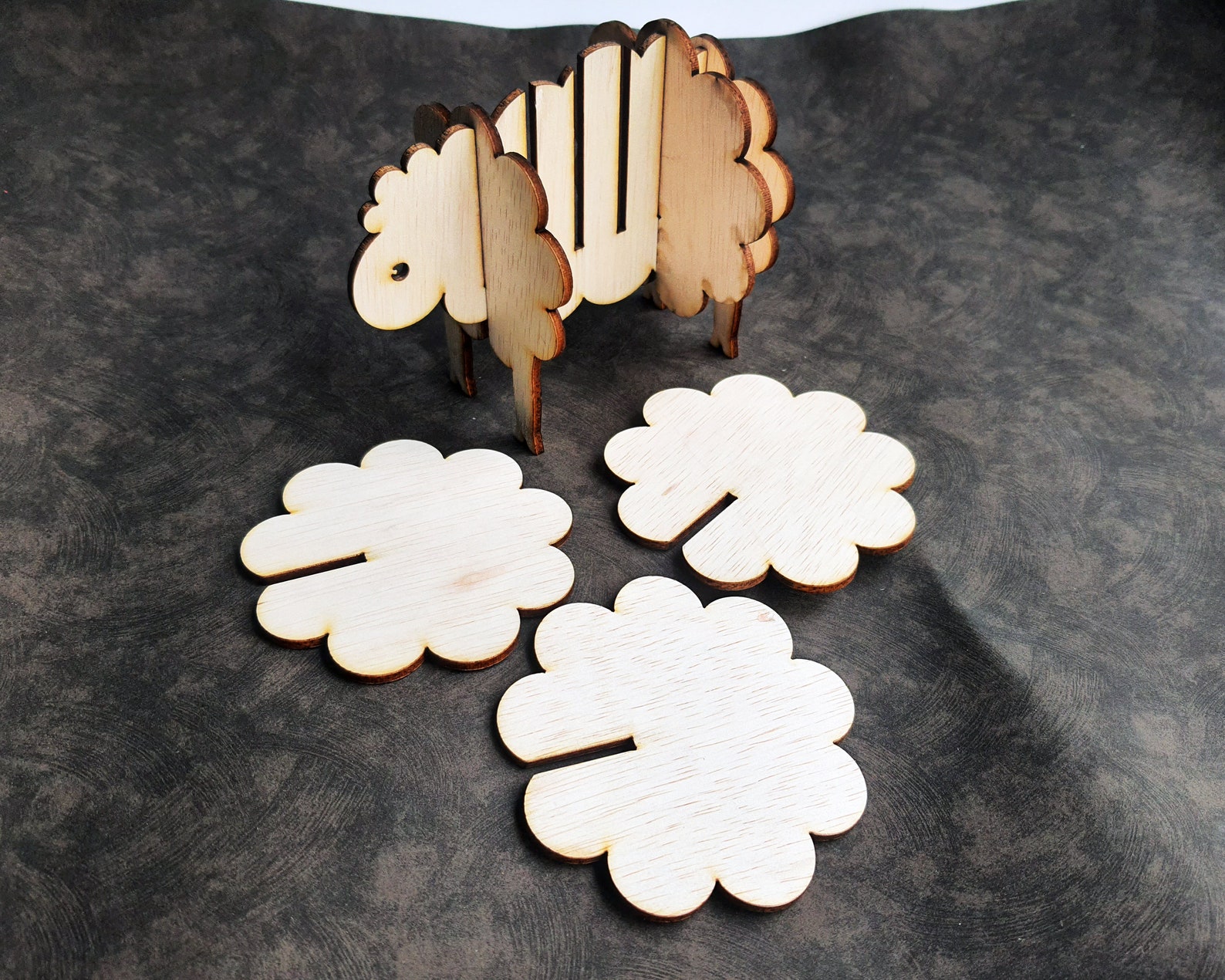 Sheep Coaster Wood Svg / Pdf / Eps / Dxf Laser Cut File / | Etsy