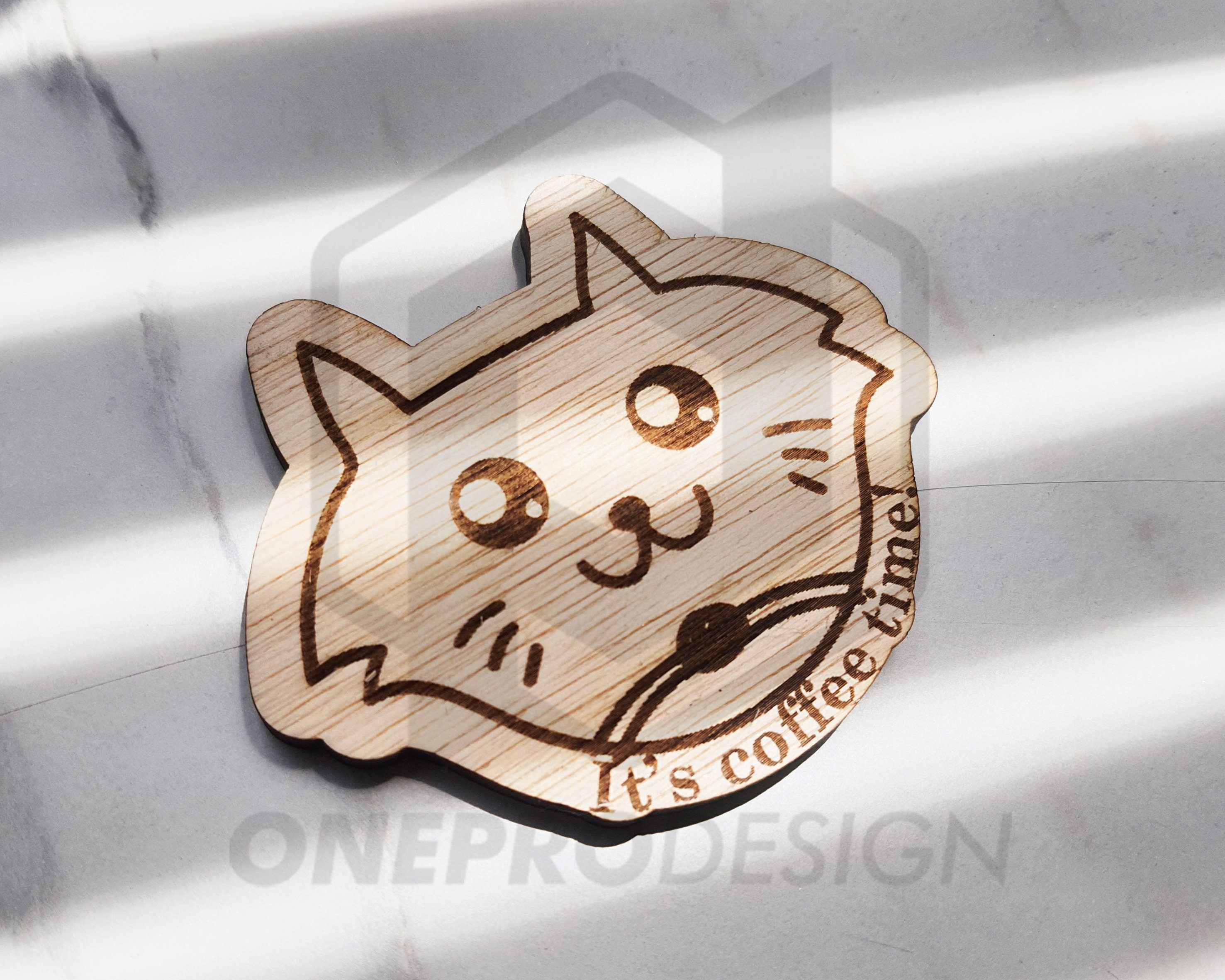 Cute Cat Coaster 6 Designs- Svg / Pdf / Eps / Dxf Laser Cut File ...