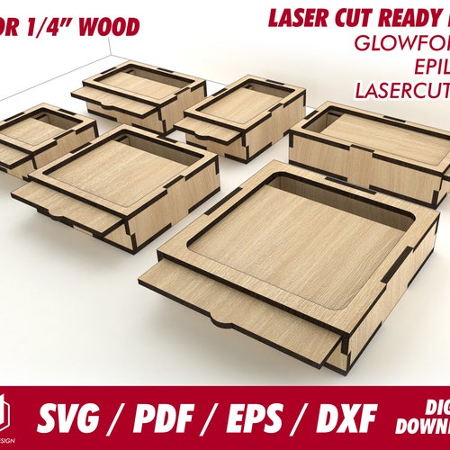 Boxes With Slide Lid 6 Different Size 5cm Height for - Etsy