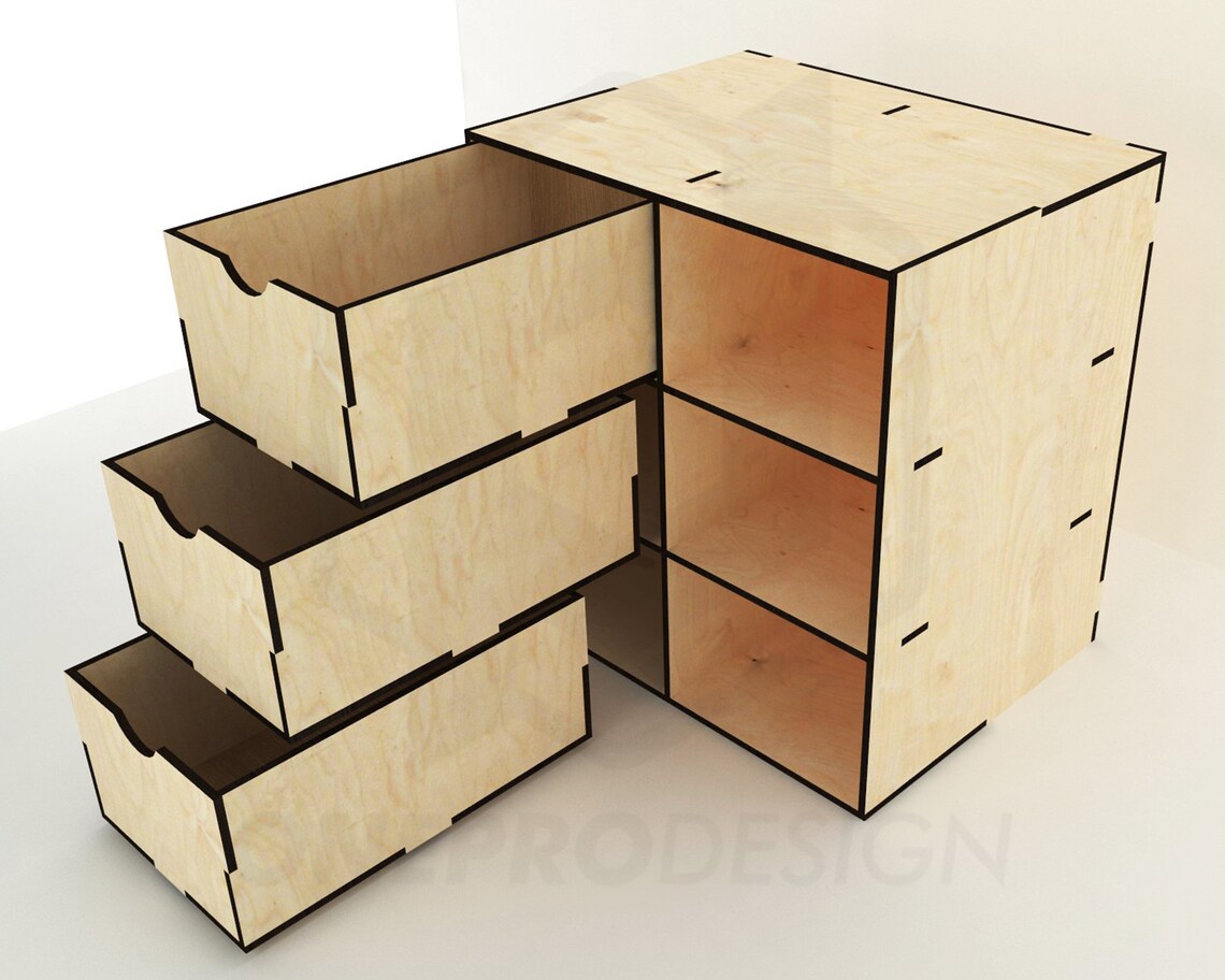 Drawer Organizer Stationery for 1/8 Wood Svg / Pdf / - Etsy