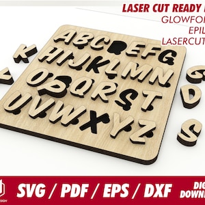 Alphabet Puzzle, ABC Puzzle for Kids Children Design 3, Vector - Svg ...