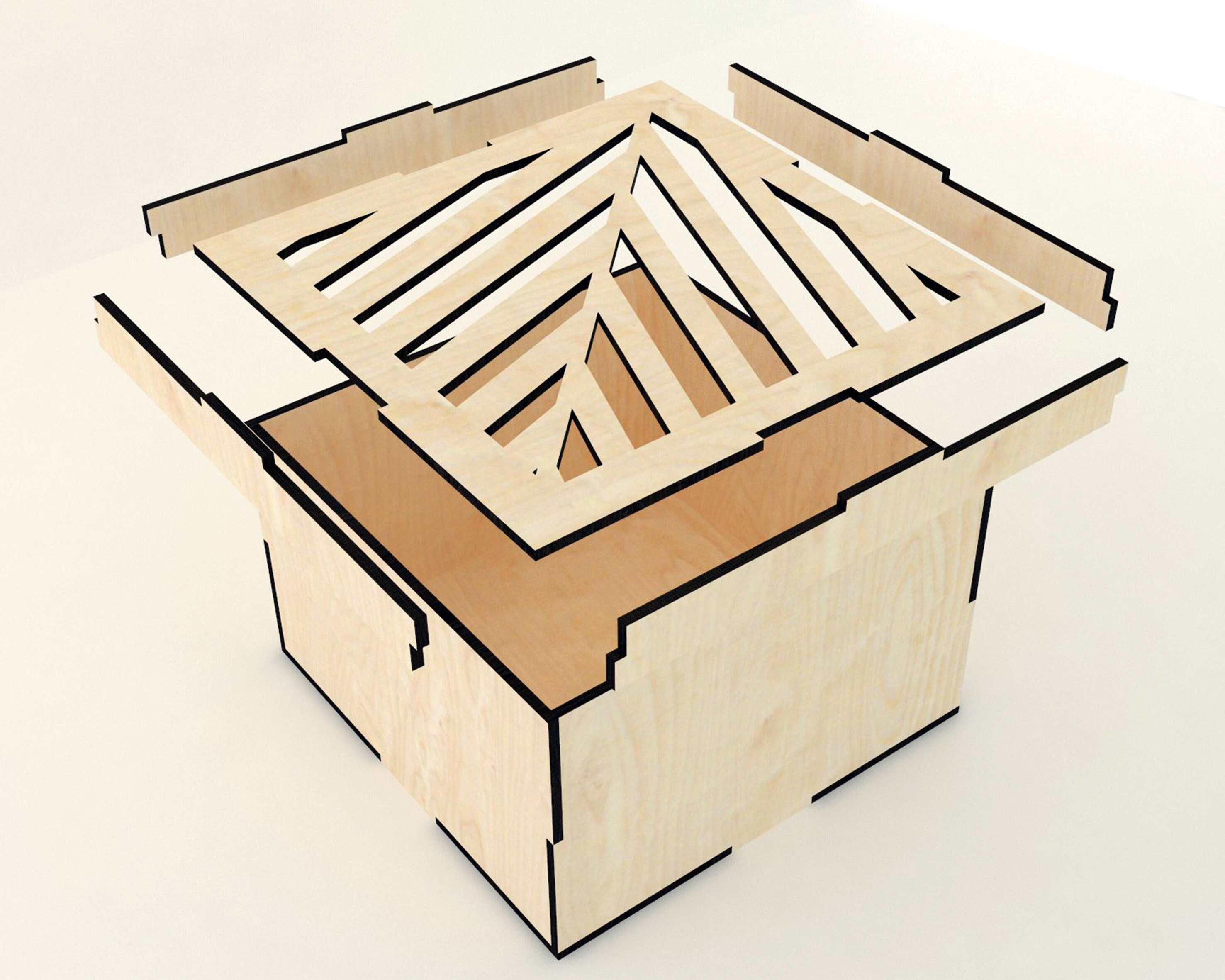 Square Box With Pattern 5 Different Size for 1/8 or | Etsy